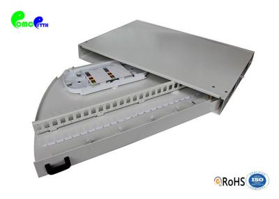 China 1U 24 Ports Optical Fiber Distribution Frame Rack Mounted Side Pull Grey Color for sale