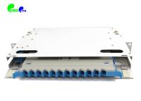 China 12F SC ODF Patch Panel Cold Rolled Steel Gray Material With Splice Tray Unit for sale