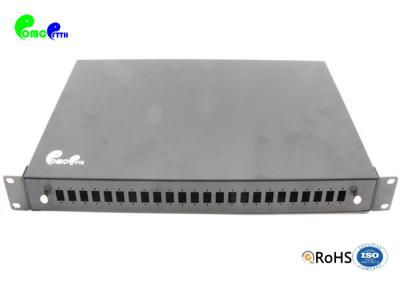 China Grey 1U SC 24F Optical Odf Fiber Distribution Frame Cold Rolled Steel Waterproof for sale
