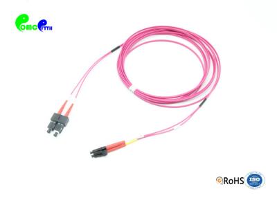 China G651 Magenta LSZH 2.0mm SC PC To LC PC Optical Patch Cord 850nm for sale