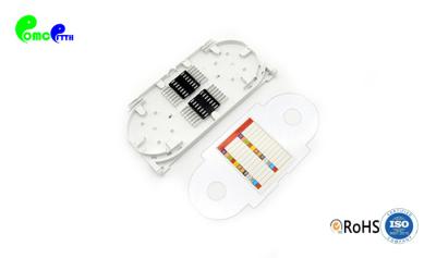 China 24 Cores Stackable fiber optic splicing tray Upturned Fiber Optic Distribution Box With White / Grey Color for sale