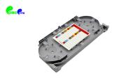 China 24 Cores Stackable fiber optic splicing tray Upturned Fiber Optic Distribution Box With White / Grey Color for sale