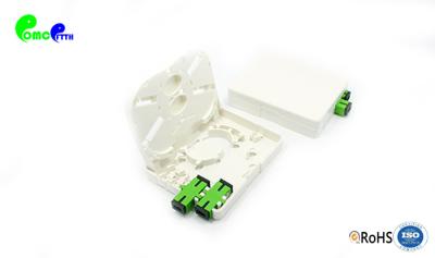 China Wall Mount 2 / 4 Ports Fiber Face Plate Compact Fiber Termination Box For SC FC LC for sale