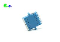 China LC Female To LC Female Quad Fiber Optic Adapter With Color Blue Internal Shutter- Full flange for sale