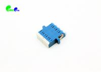 China LC Female To LC Female Quad Fiber Optic Adapter With Color Blue Internal Shutter- Full flange for sale