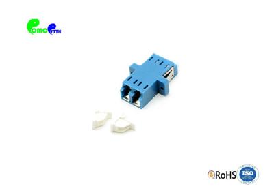 China Fiber Optic Adapter LC Duplex Zirconia Ceramic 1.25mm Split Sleeve With Internal Shutter- Full flange for sale