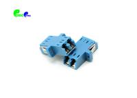 China Fiber Optic Adapter LC Duplex Zirconia Ceramic 1.25mm Split Sleeve With Internal Shutter- Full flange for sale