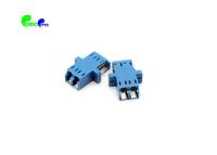 China Fiber Optic Adapter LC Duplex Zirconia Ceramic 1.25mm Split Sleeve With Internal Shutter- Full flange for sale