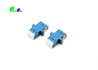 China Fiber Optic Adapter LC Duplex Zirconia Ceramic 1.25mm Split Sleeve With Internal Shutter- Full flange for sale