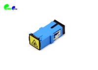 China Fiber Optic Adapter SC SM Simplex Reduced Flange With Auto Shutter High Repeatability Color Blue Adapter for sale