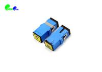 China Fiber Optic Adapter SC SM Simplex Reduced Flange With Auto Shutter High Repeatability Color Blue Adapter for sale