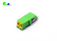 China Fiber Optic Adapter LC APC to LC APC SM Bulkhead Duplex With Reduced Flange Auto Shutter for sale