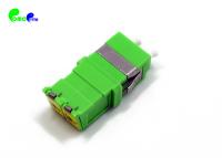 China Fiber Optic Adapter LC APC to LC APC SM Bulkhead Duplex With Reduced Flange Auto Shutter for sale