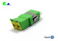 China Fiber Optic Adapter LC APC to LC APC SM Bulkhead Duplex With Reduced Flange Auto Shutter for sale