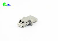 China LC SM Duplex Metal Fiber Optic Adapter With Flange Low Insertion Loss for sale