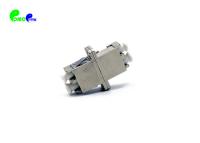China LC SM Duplex Metal Fiber Optic Adapter With Flange Low Insertion Loss for sale