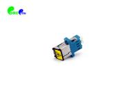 China LC UPC SM Duplex Fiber Optic Adapter With Metal Shell And Auto - Shutter With Reduced Flange for sale