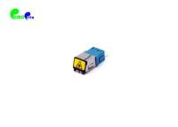 China LC UPC SM Duplex Fiber Optic Adapter With Metal Shell And Auto - Shutter With Reduced Flange for sale