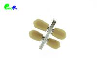 China Fiber Optic Adapter ST to ST UPC Duplex Single Mode With Metal Body Yellow Color for sale