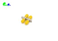 China Fiber Optic Adapter ST to ST UPC Duplex Single Mode With Metal Body Yellow Color for sale
