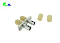 China Fiber Optic Adapter ST to ST UPC Duplex Single Mode With Metal Body Yellow Color for sale