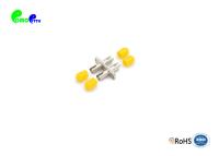 China Fiber Optic Adapter ST to ST UPC Duplex Single Mode With Metal Body Yellow Color for sale