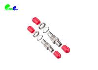 China ST to ST Simplex SM / MM Fiber Optic Adapter With Metal body Red Cap Low Insertion Loss for sale