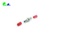 China ST to ST Simplex SM / MM Fiber Optic Adapter With Metal body Red Cap Low Insertion Loss for sale