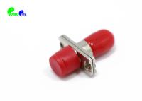 China Female Fiber Optic High Repeatability Simplex FC Female to ST Female Adapter Red Color Metal Hybrid For Patch Panels for sale