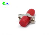 China Female Fiber Optic High Repeatability Simplex FC Female to ST Female Adapter Red Color Metal Hybrid For Patch Panels for sale
