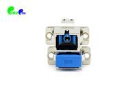 China Fiber Optic Adapter LC Female To SC Female Simplex Split With Flange Blue Cap Metal Material for sale