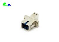 China Fiber Optic Adapter LC Female To SC Female Simplex Split With Flange Blue Cap Metal Material for sale