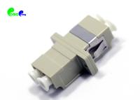 China Fiber Optic Adapter OM2 LC PC To LC PC Duplex With Full Flange 50 / 125μm Beige Color for sale