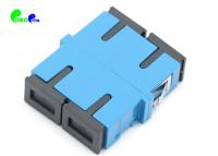 China High Performance Optical Fiber Adapter SC Duplex Single Mode Adapter With 9 / 125μm Reduced Flange Blue Plastic for sale