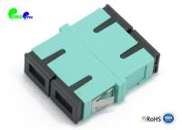 China Optical Fiber Adapter OM3 SC - SC Duplex Aqua Color Plastic Long Life With Reduced Flange for sale