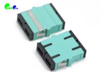 China Optical Fiber Adapter OM3 SC - SC Duplex Aqua Color Plastic Long Life With Reduced Flange for sale