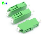 China LC APC Simplex Fiber Optic Adapter Green Plastic Wide Working Temperature For Optical Connections for sale