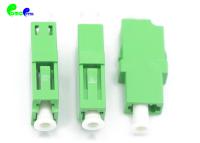 China LC APC Simplex Fiber Optic Adapter Green Plastic Wide Working Temperature For Optical Connections for sale