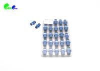 China High Repeatability SC Simplex Single Mode Fiber Optic Adapter 9 / 125μm With Full Flange Blue Color for sale