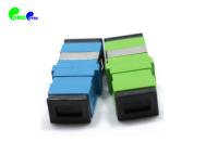 China Optical Fiber Adapter High Performance SC SX SM Flangeless / Reduced Green Blue Color Plastic Adapters for sale
