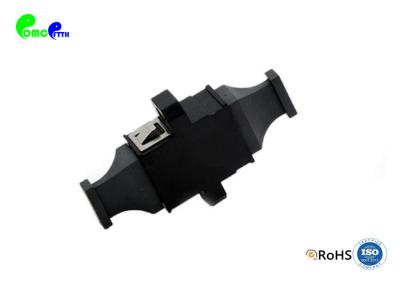 China Fiber Optic Adapter MTP Standard footprint Key-up Key down One -Piece Plastic Black With Full Flange for sale