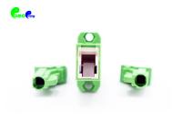 China Fiber Optic Adapter E2000 APC To E2000 APC Simplex Coupler With Flange Plastic for sale