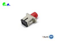 China SC Female - FC Female Simplex Hybrid Fiber Optic Adapter Ceramic Sleeve Red Cup With Metal Material for sale