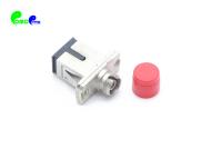 China SC Female - FC Female Simplex Hybrid Fiber Optic Adapter Ceramic Sleeve Red Cup With Metal Material for sale