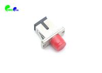 China SC Female - FC Female Simplex Hybrid Fiber Optic Adapter Ceramic Sleeve Red Cup With Metal Material for sale