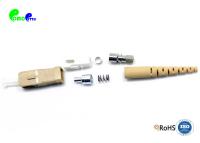 China SC UPC 50 / 125μm Simplex Fiber Optic Connectors With Gray Color Connect High Durability for sale