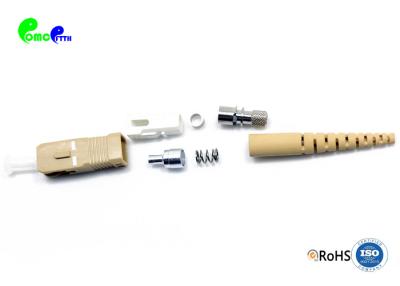 China SC UPC 50 / 125μm Simplex Fiber Optic Connectors With Gray Color Connect High Durability for sale