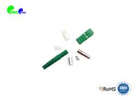 China SC APC Simplex Fiber Optic Connectors With Green Color 4.0mm / 4.8mm 0.3dB Insertion Loss for sale