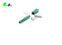 China SC APC Simplex Fiber Optic Connectors With Green Color 4.0mm / 4.8mm 0.3dB Insertion Loss for sale