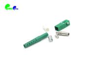 China SC APC Simplex Fiber Optic Connectors With Green Color 4.0mm / 4.8mm 0.3dB Insertion Loss for sale